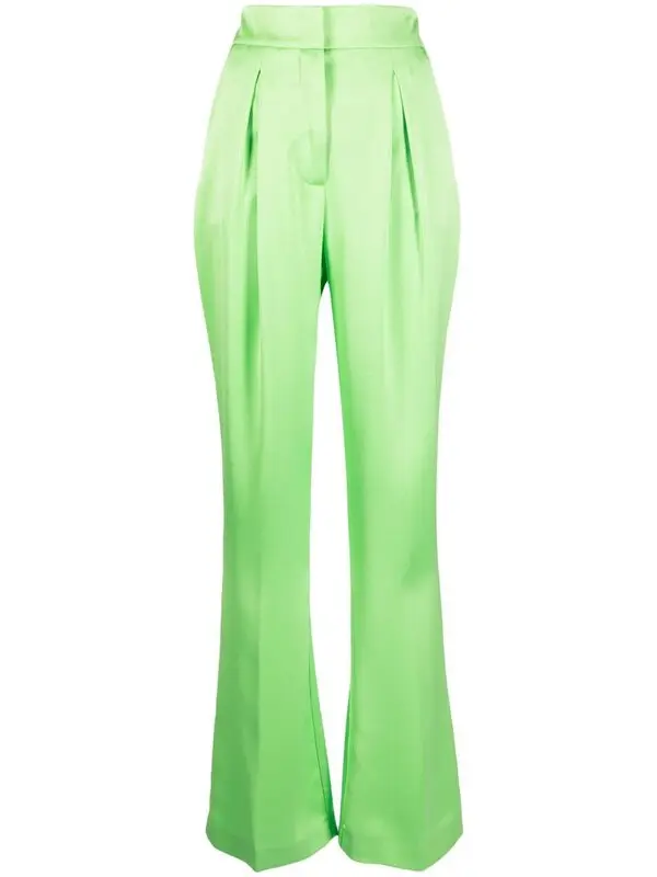 GENNY Pleat-detail Flared Trousers