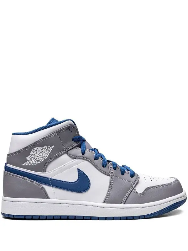 JORDAN Air 1 Mid True Blue Sneakers - White