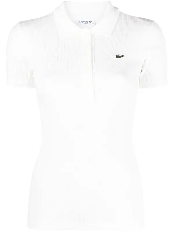 Lacoste Logo-patch Cotton Polo Shirt - White