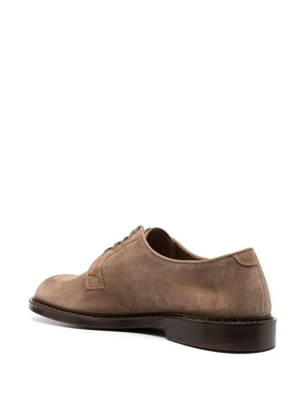 DOUCAL'S Lace-up Suede Derby Shoes - Neutrals