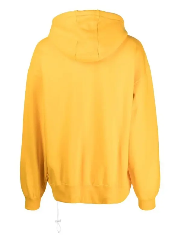 BONSAI Cotton Hoodie With Logo - Orange