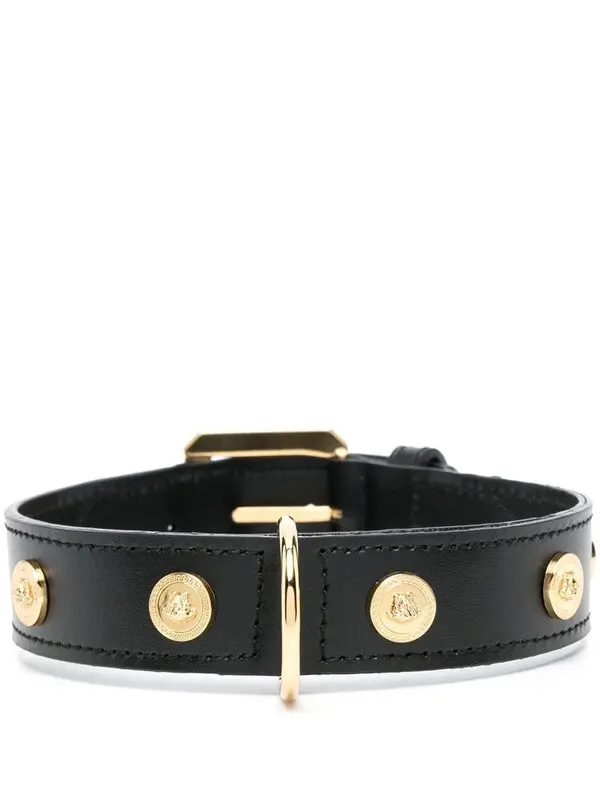 Versace Studded Leather Pet Collar