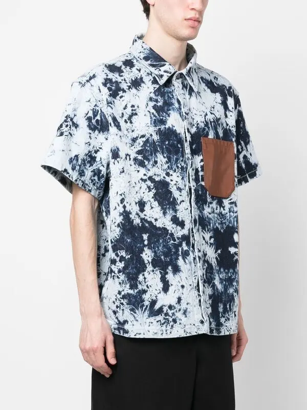 FERRARI Tie-dye Patterned Shirt