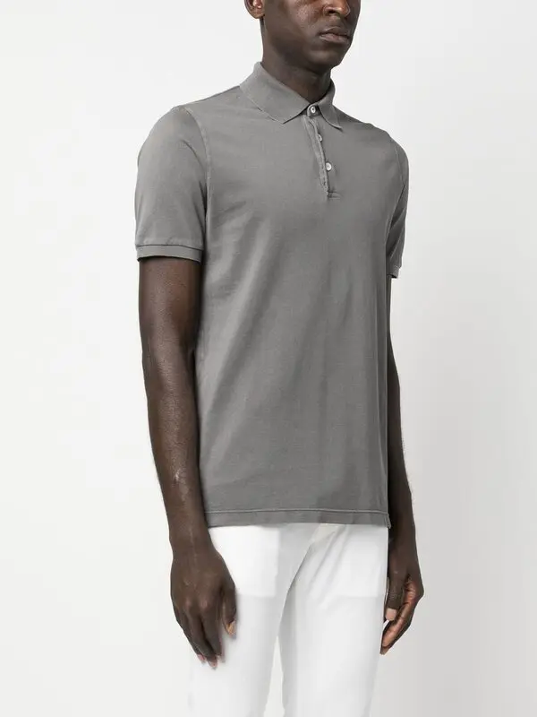 Fedeli Piqué-weave Cotton Polo Shirt - Grey