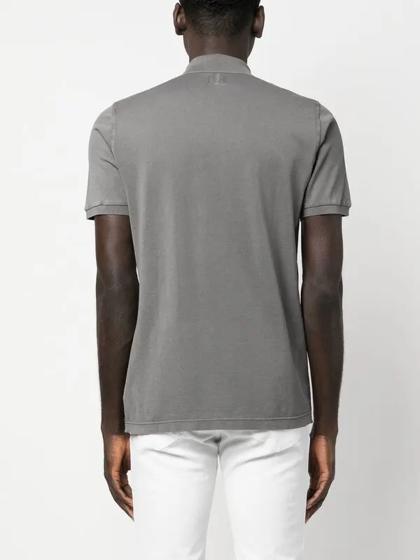 Fedeli Piqué-weave Cotton Polo Shirt - Grey