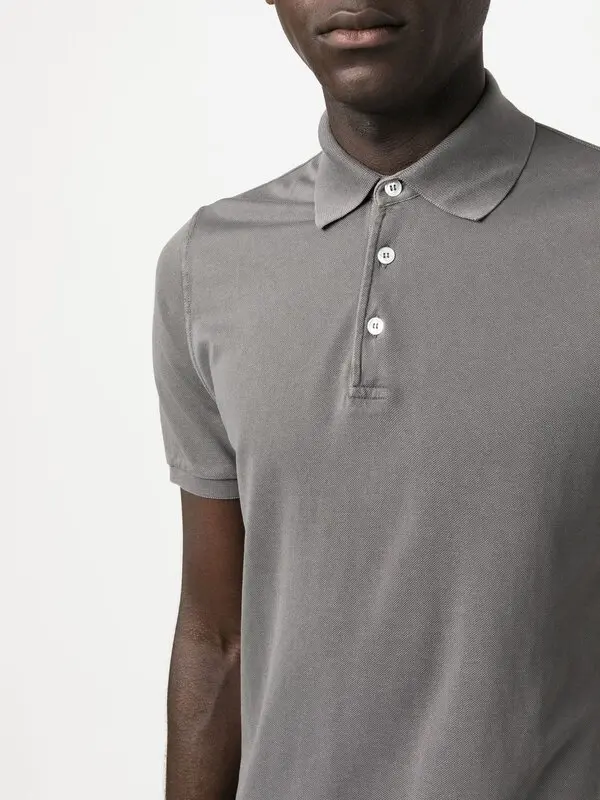 Fedeli Piqué-weave Cotton Polo Shirt - Grey