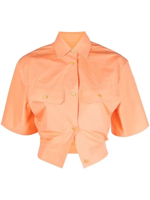 Off-White Toybox Cropped Shirt - Orange