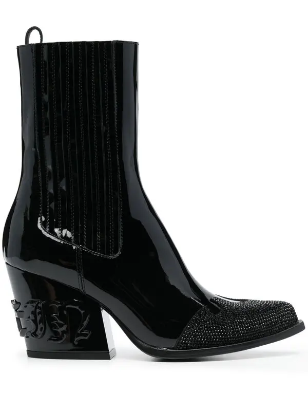Philipp Plein Crystal-embellished Boots