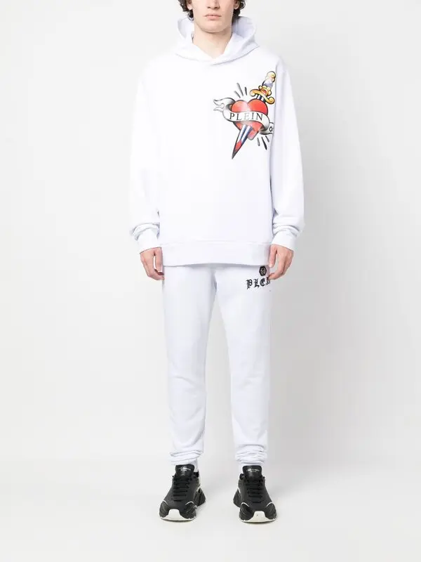Philipp Plein Logo-print Hoodie - White