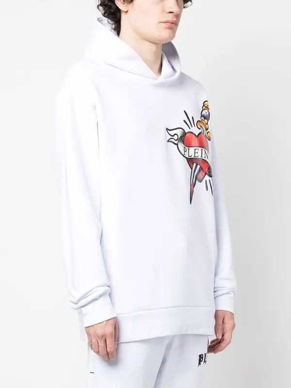 Philipp Plein Logo-print Hoodie - White