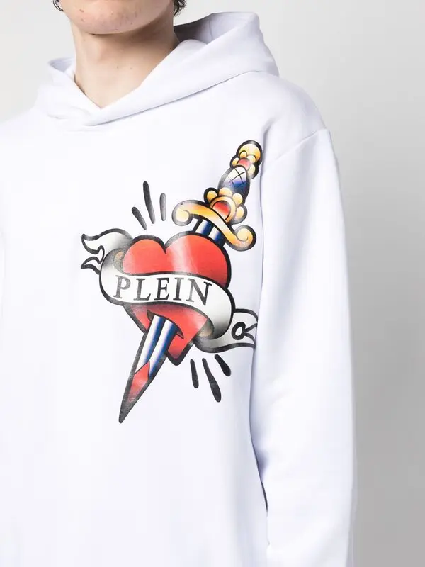 Philipp Plein Logo-print Hoodie - White
