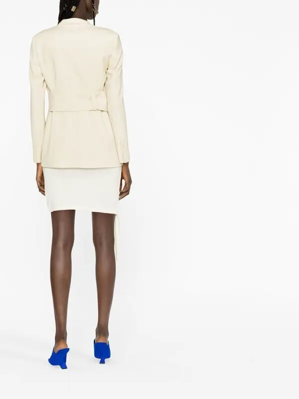 Off-White Single-breasted Virgin Wool Blazer - Neutrals