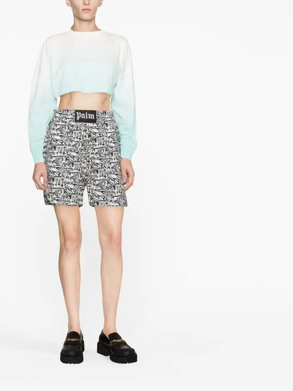 Palm Angels Waves-print Boxer Shorts