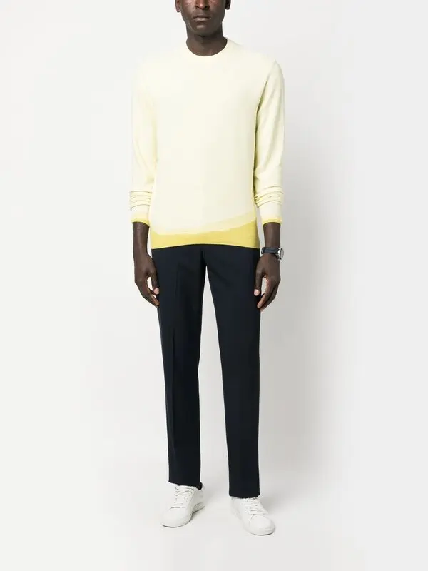 Zegna Ribbed-knit Crew Neck Sweatshirt