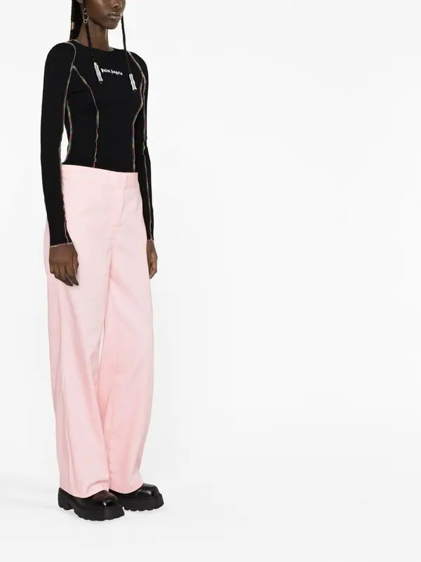 Palm Angels Reverse Waistband Flared Trousers