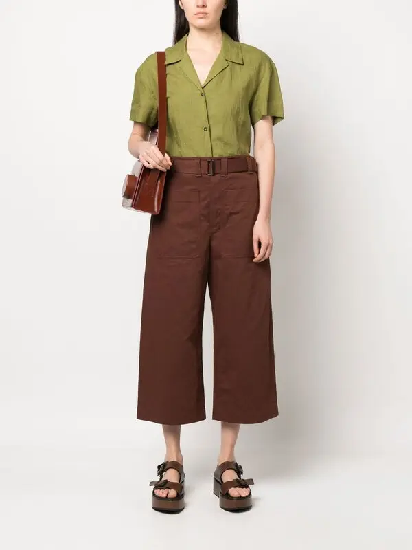LEMAIRE Wide-leg Cotton-linen Trousers