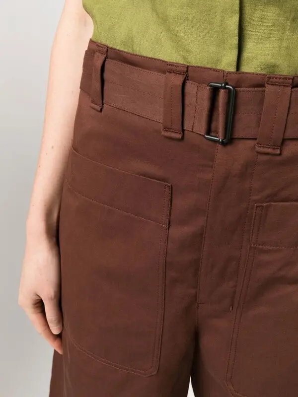 LEMAIRE Wide-leg Cotton-linen Trousers