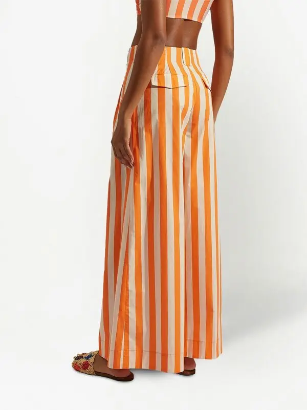 La DoubleJ Vertical-stripe Palazzo Trousers