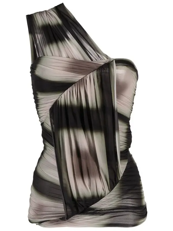 Rick Owens Ombré-effect Asymmetric Draped Top