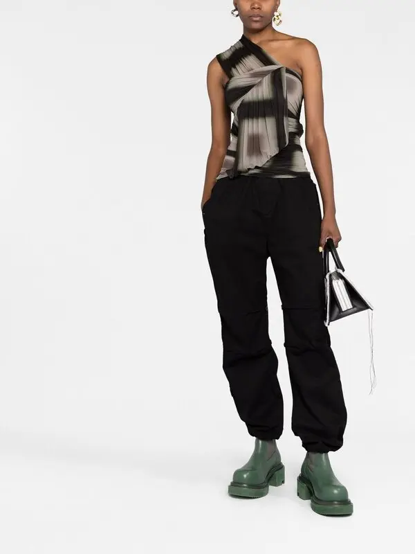 Rick Owens Ombré-effect Asymmetric Draped Top