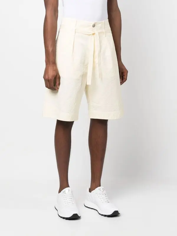Stone Island Compass-patch Chino Shorts - Yellow