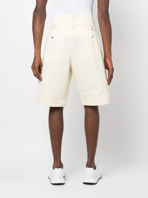 Stone Island Compass-patch Chino Shorts - Yellow