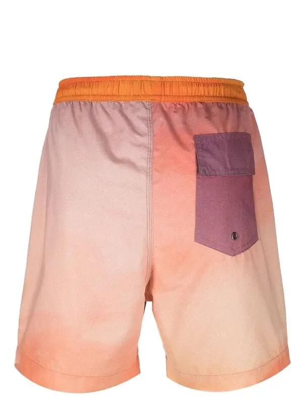 BLUE SKY INN Palm Tree-print Swim Shorts - Orange