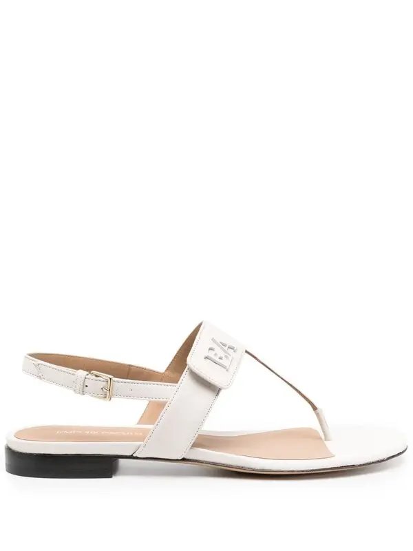 Emporio Armani Logo-plaque Leather Sandals