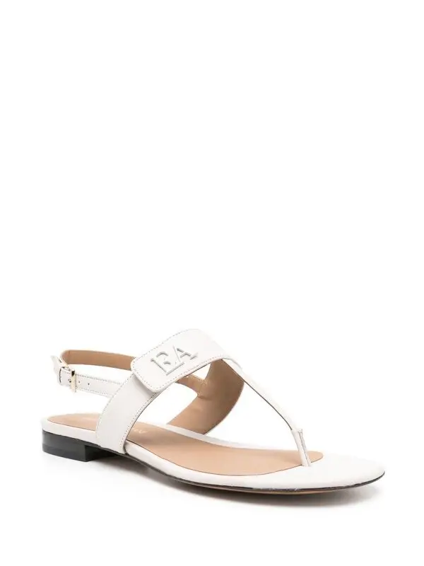 Emporio Armani Logo-plaque Leather Sandals