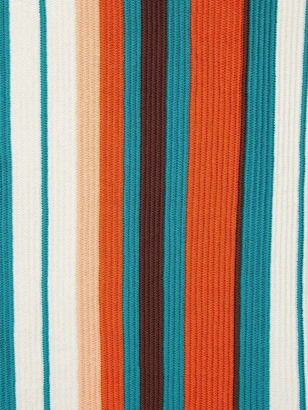La DoubleJ Bay Striped Polo Jumper - Red