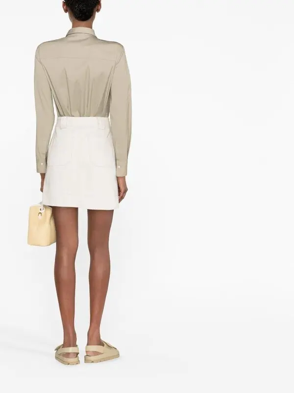 Brunello Cucinelli Long Sleeve Stretch Cotton Shirt