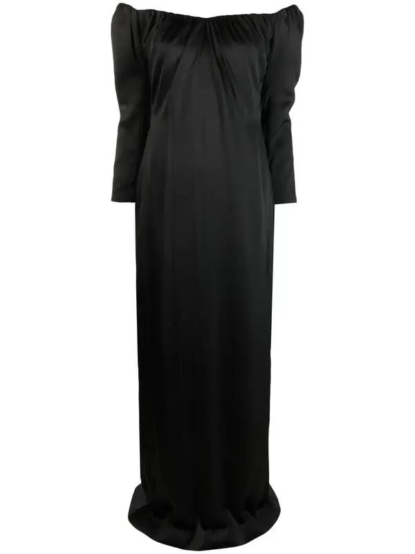 V:PM ATELIER Longsleeved Off-shoulder Dress - Black