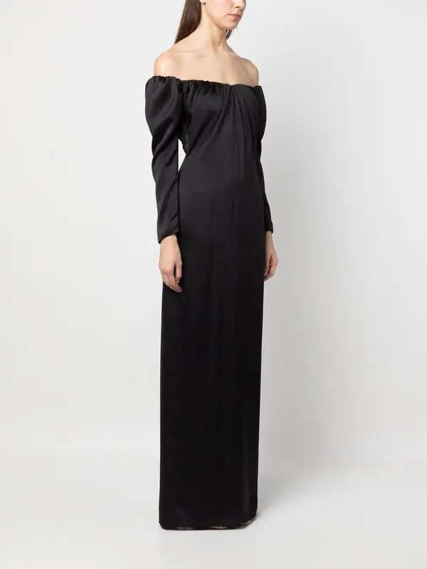 V:PM ATELIER Longsleeved Off-shoulder Dress - Black