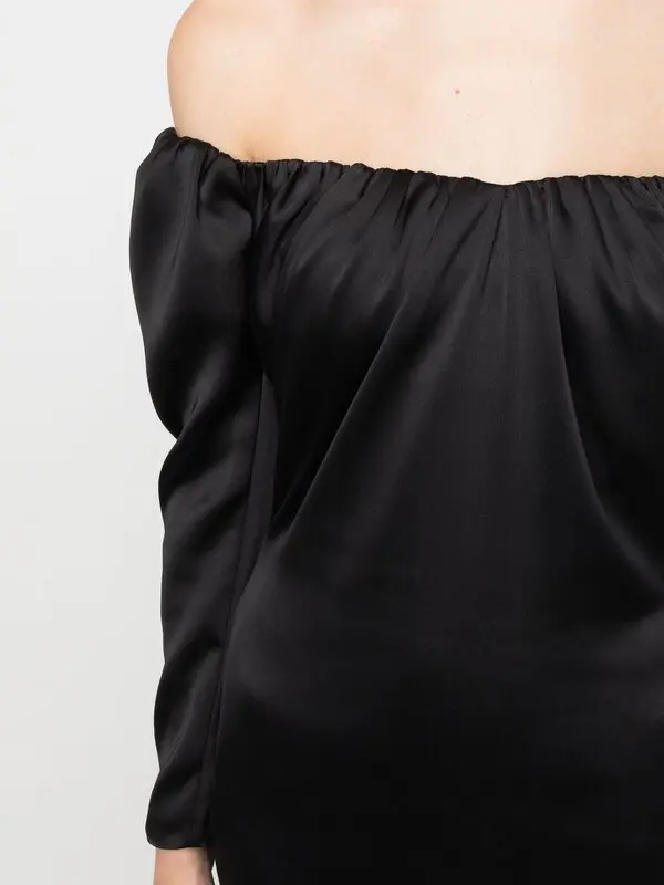 V:PM ATELIER Longsleeved Off-shoulder Dress - Black