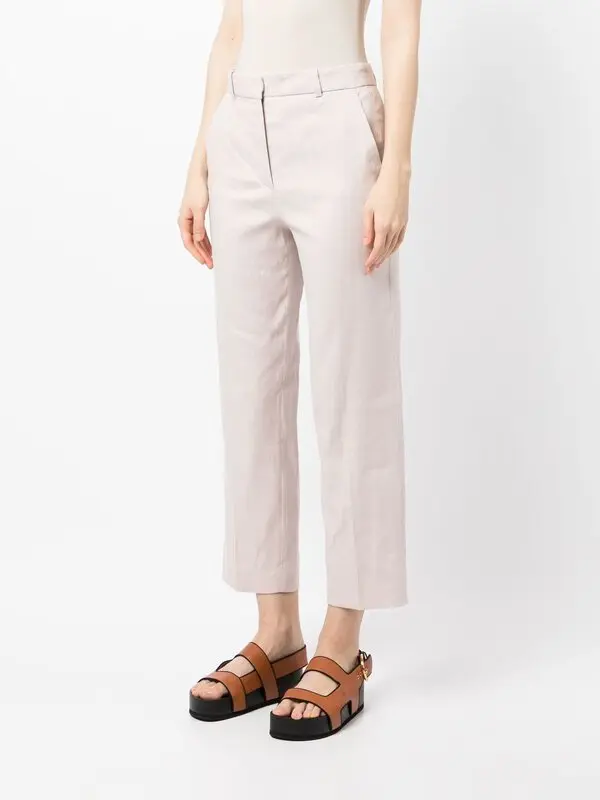 JOSEPH High-waisted Cropped Trousers - Pink