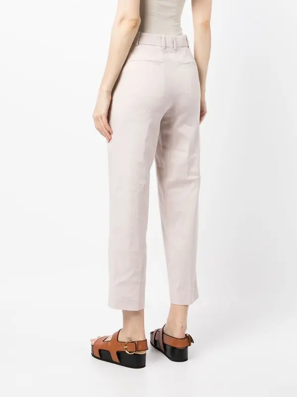 JOSEPH High-waisted Cropped Trousers - Pink