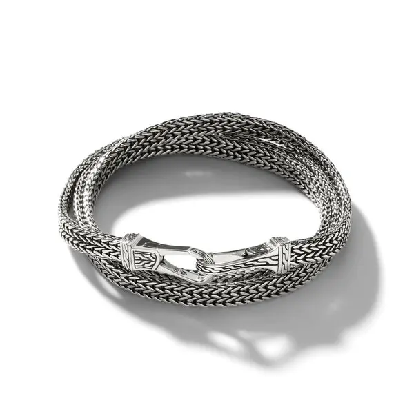 John Hardy Rata Chain 6mm Triple Wrap Bracelet