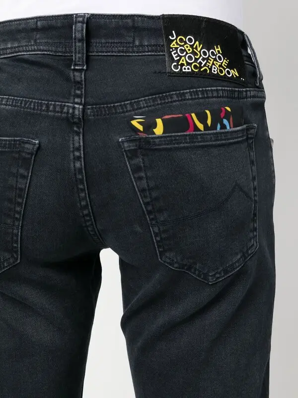 Jacob Cohen Straight-leg Jeans With Logo Patch
