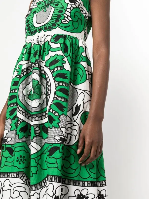 Red Valentino Floral-print Midi Dress - White