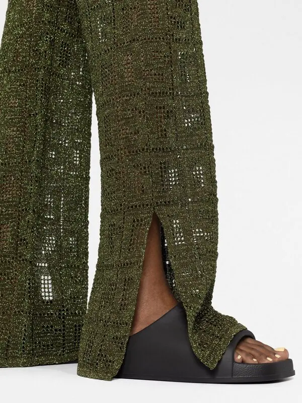 Gcds Logo-print Trousers - Green