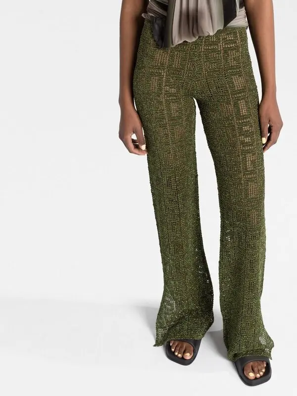Gcds Logo-print Trousers - Green