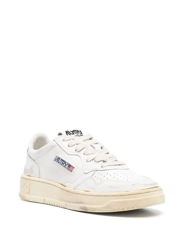 AUTRY Branded Heel Sneakers - White