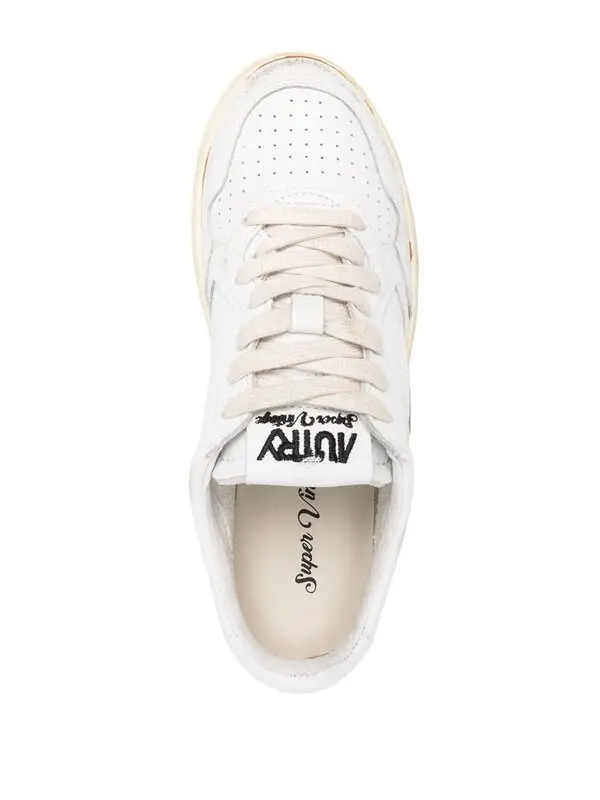 AUTRY Branded Heel Sneakers - White