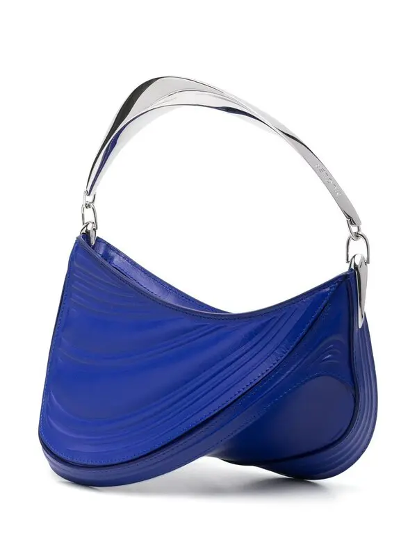 MUGLER Small Spiral Curve 01 Embossed Tote Bag