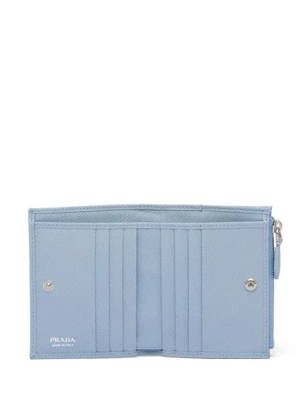 Prada Small Saffiano Leather Wallet - Blue
