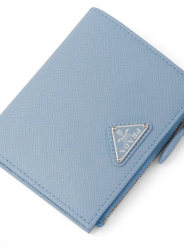 Prada Small Saffiano Leather Wallet - Blue