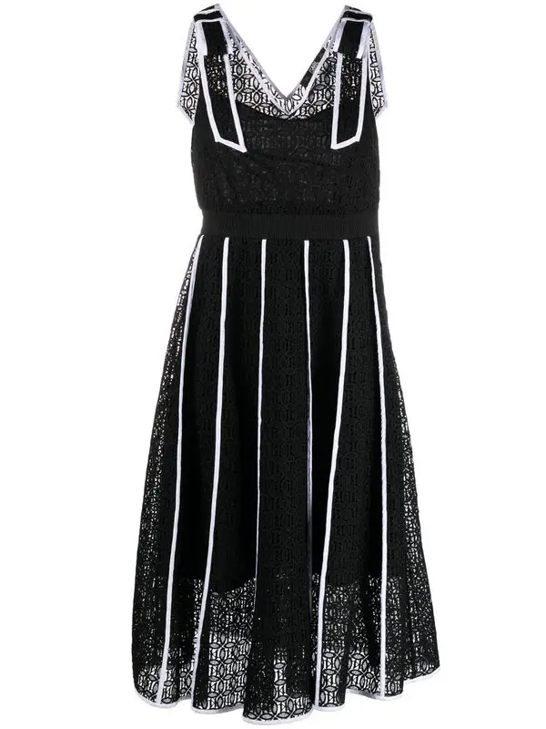 Karl Lagerfeld Embroidered Lace Midi Dress In Black - 64% Off | Editorialist
