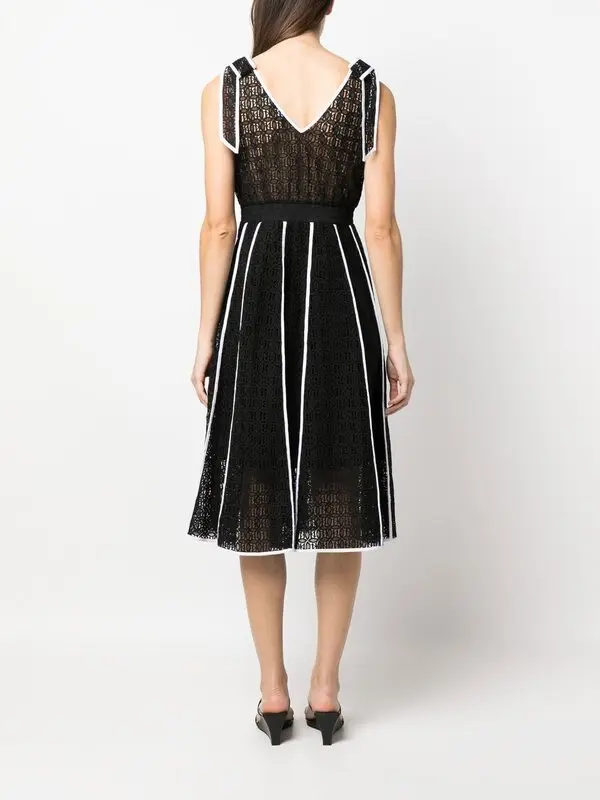 Karl Lagerfeld Embroidered Lace Midi Dress In Black - 64% Off | Editorialist