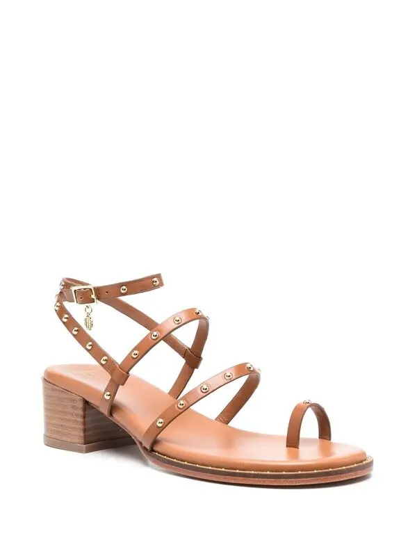 Maje Studded Stack-heel Sandals