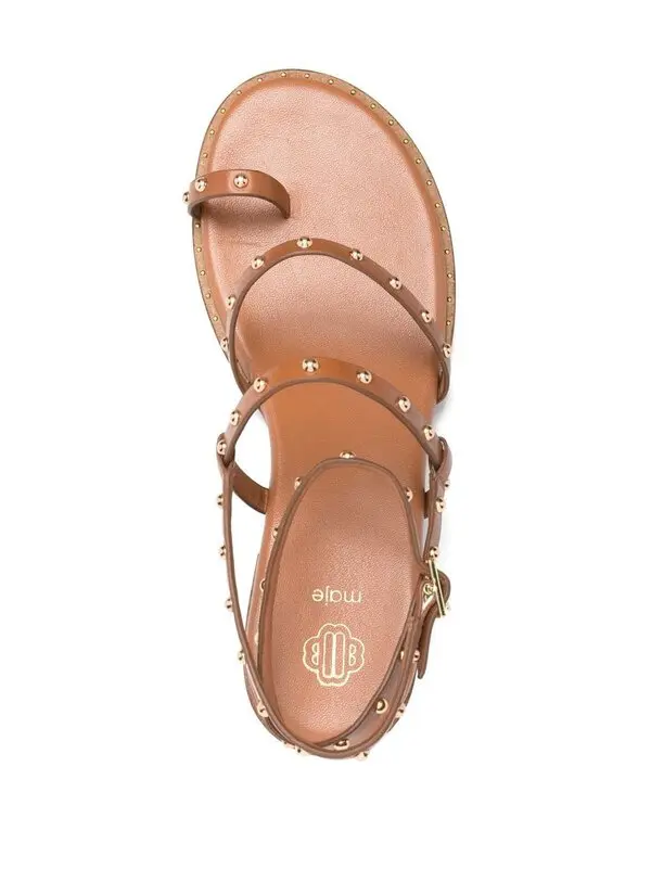Maje Studded Stack-heel Sandals